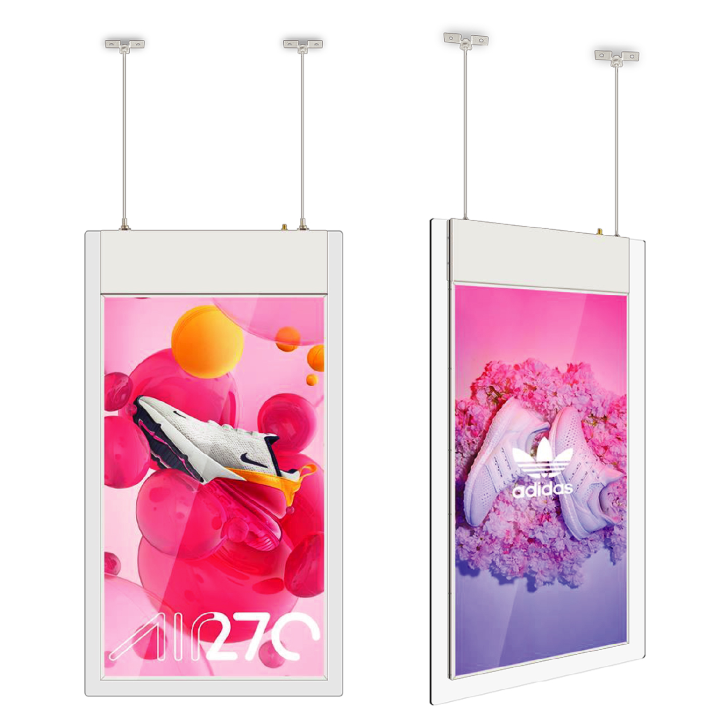 DOUBLE SIDES LCD DISPLAY HANGING DIGITAL SIGNAGE – ดีเวล แอลอีดี โปรเฟส ...