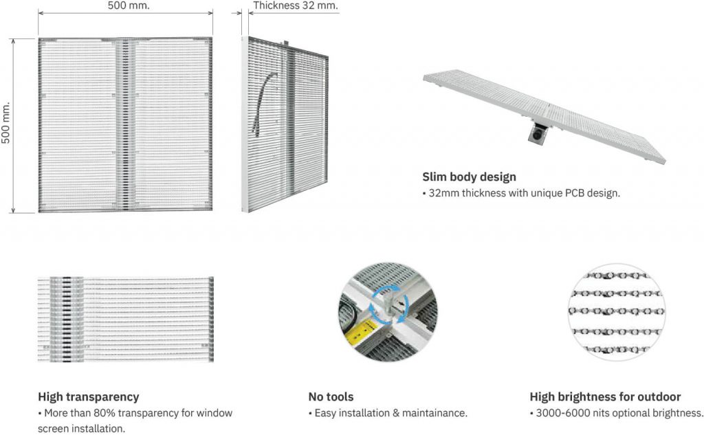 LED See Through TS10 - ดีเวล แอลอีดี โปรเฟสชั่นแนล