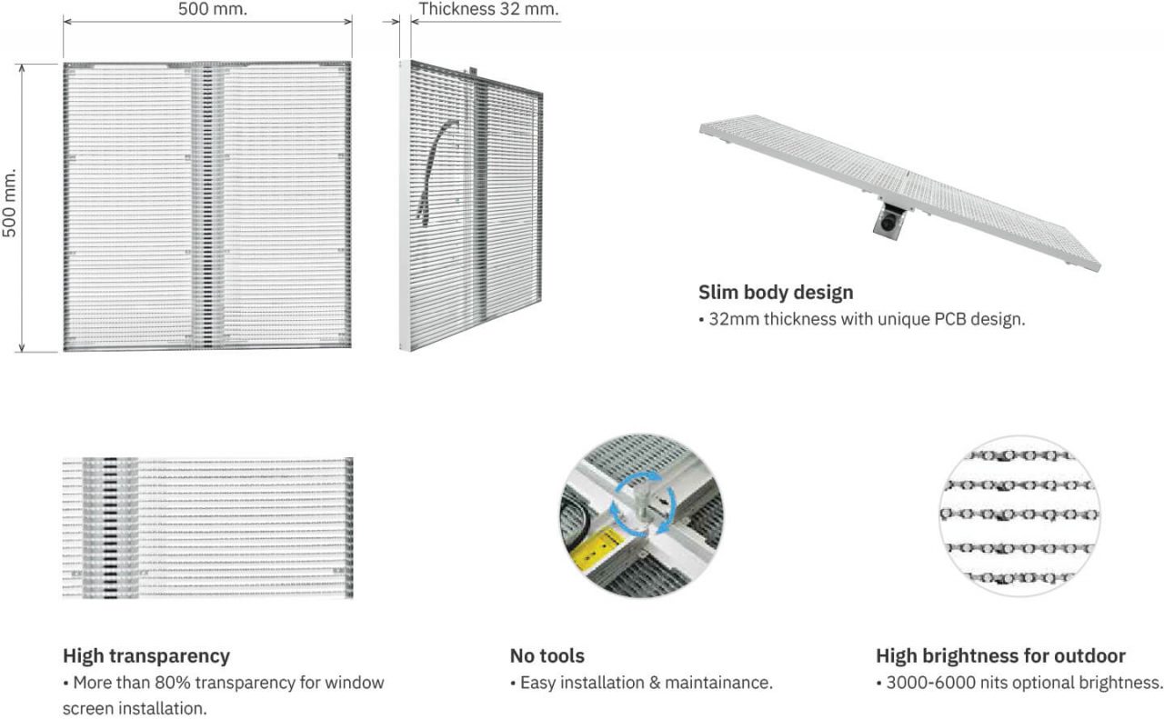 LED See Through TS10 - ดีเวล แอลอีดี โปรเฟสชั่นแนล